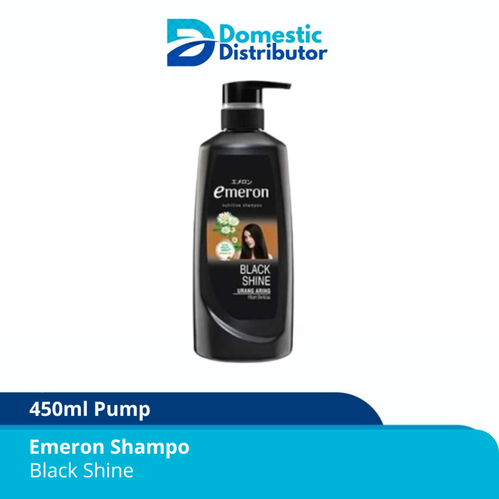 Jual Emeron Shampoo Black & Shine Botol 450 ml I Emeron Botol Pump ...
