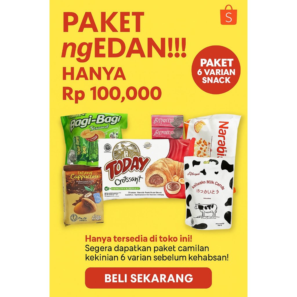 Jual PAKET SNACK KEKINIAN ISI 6 VARIAN | Shopee Indonesia