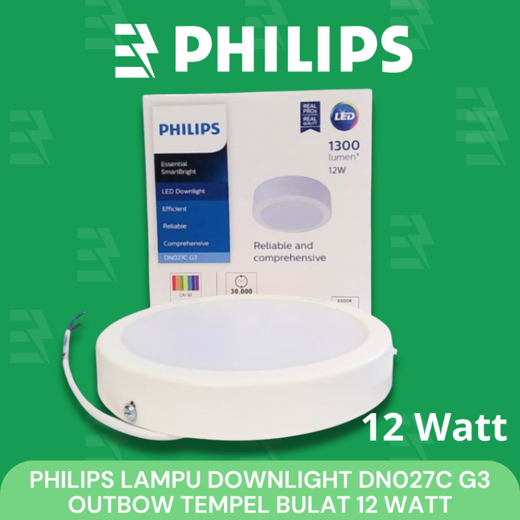 Jual Philips Lampu LED Downlight DN027C G3 OB Outbow Bulat 9 12 19 Watt ...