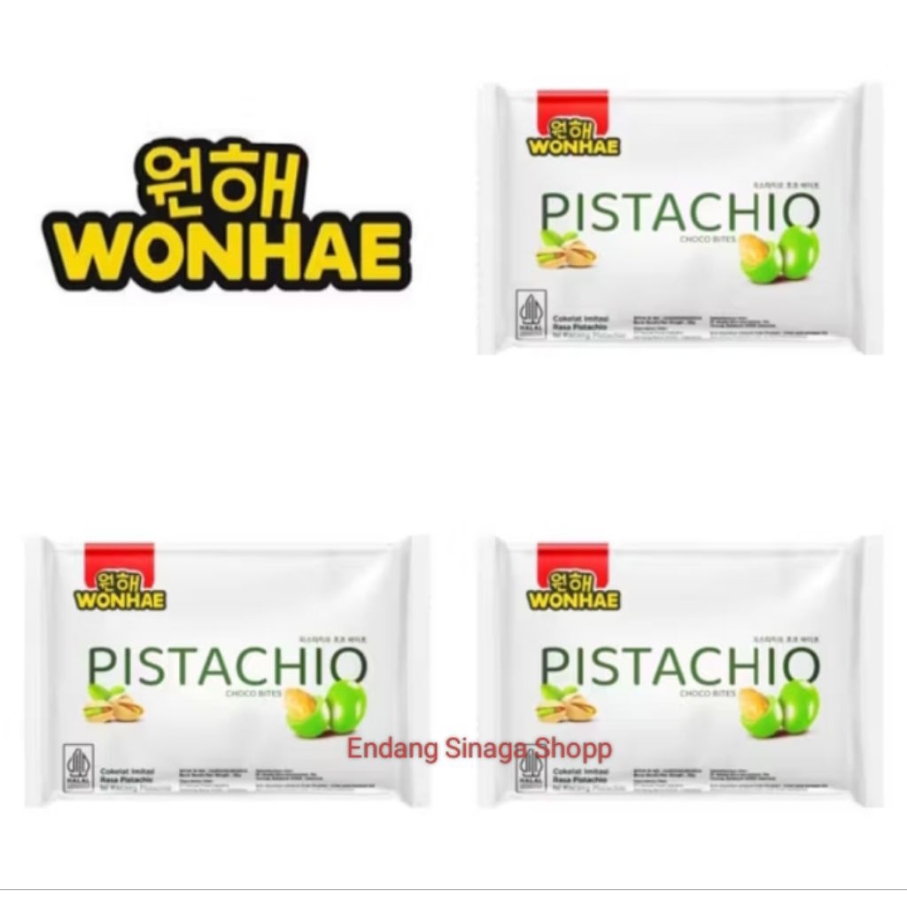 Jual WONHAE PISTACHIO CHOCO BITES 30 GR | Shopee Indonesia