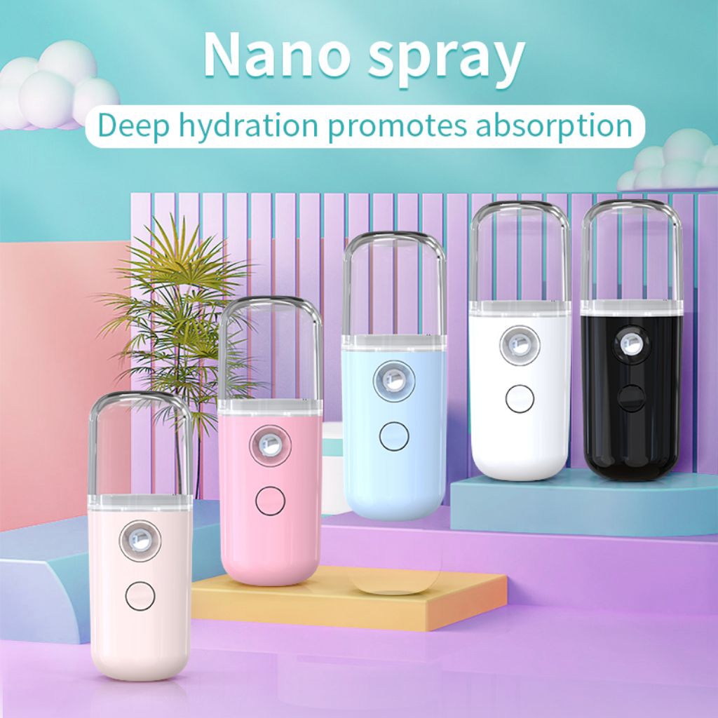 Jual Nano Spray Portable Mini Mist Sprayer USB Rechargeable Pelembab ...