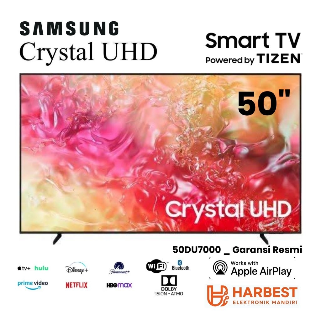 Jual SAMSUNG Crystal 4K SMART TV 50" TizenOS 50DU7000 AIRPLAY Dolby ...