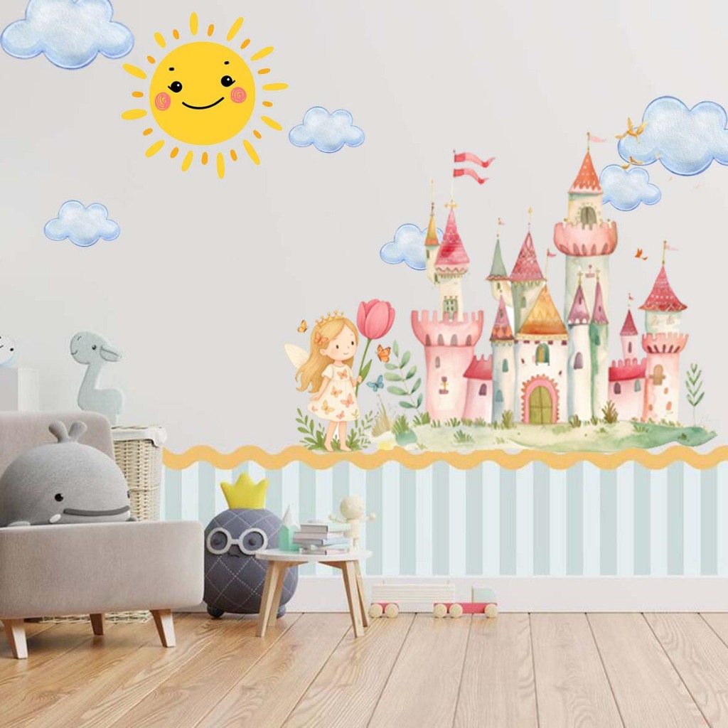 Jual sticker dinding kamar anak perempuan fairy tale | Shopee Indonesia