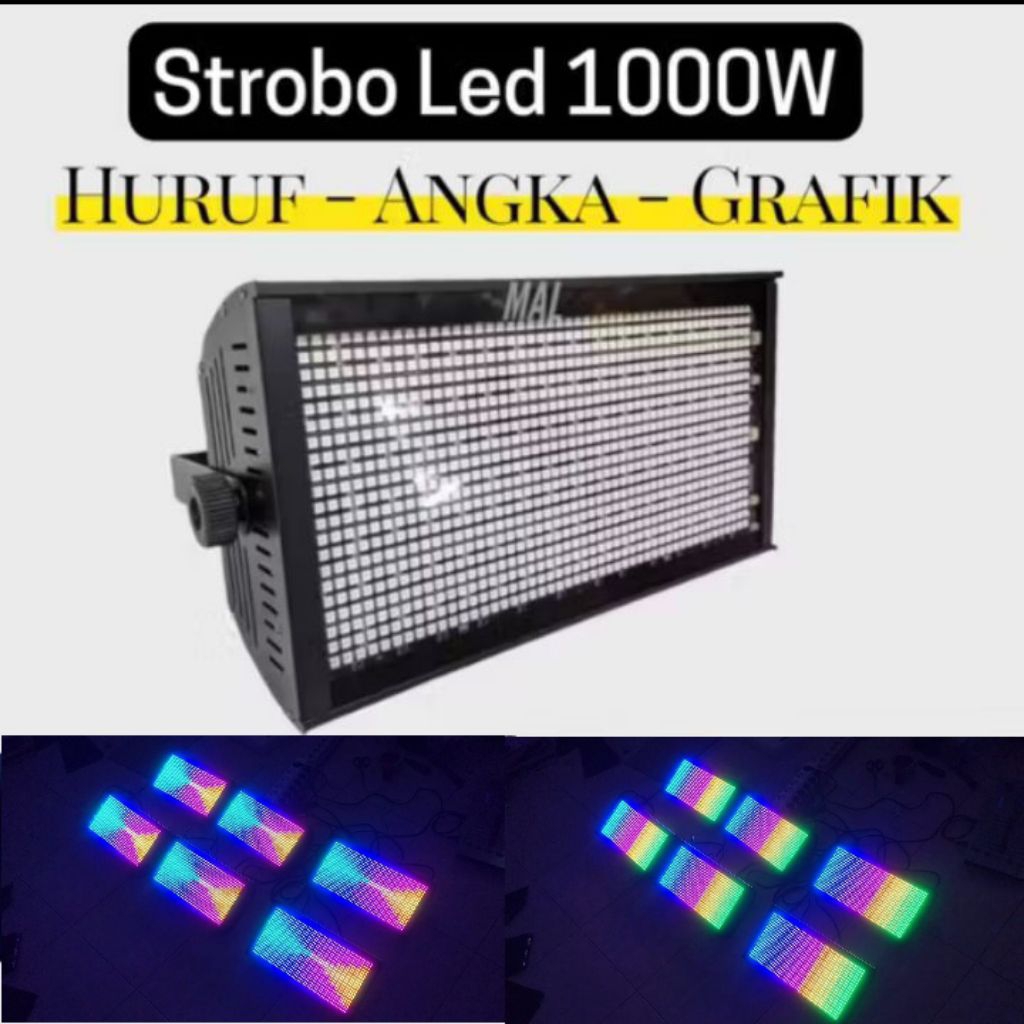 Jual Lampu Strobo Led 960 Huruf-Angka-Grafik Lighting 1000W | Shopee ...