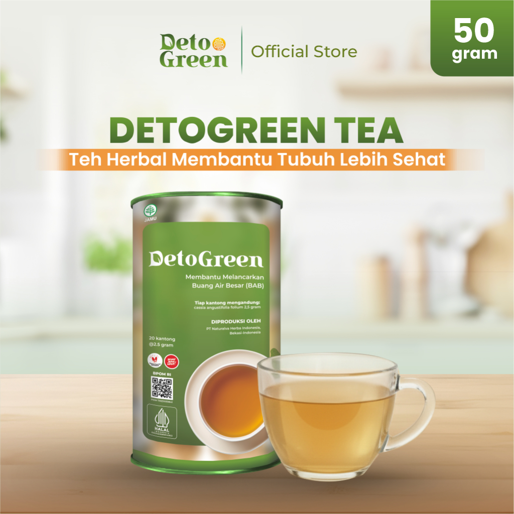 Jual DETOGREEN Detox Herbal Sistem Pencernaan Teh 50 Gram, Madu 100 ...