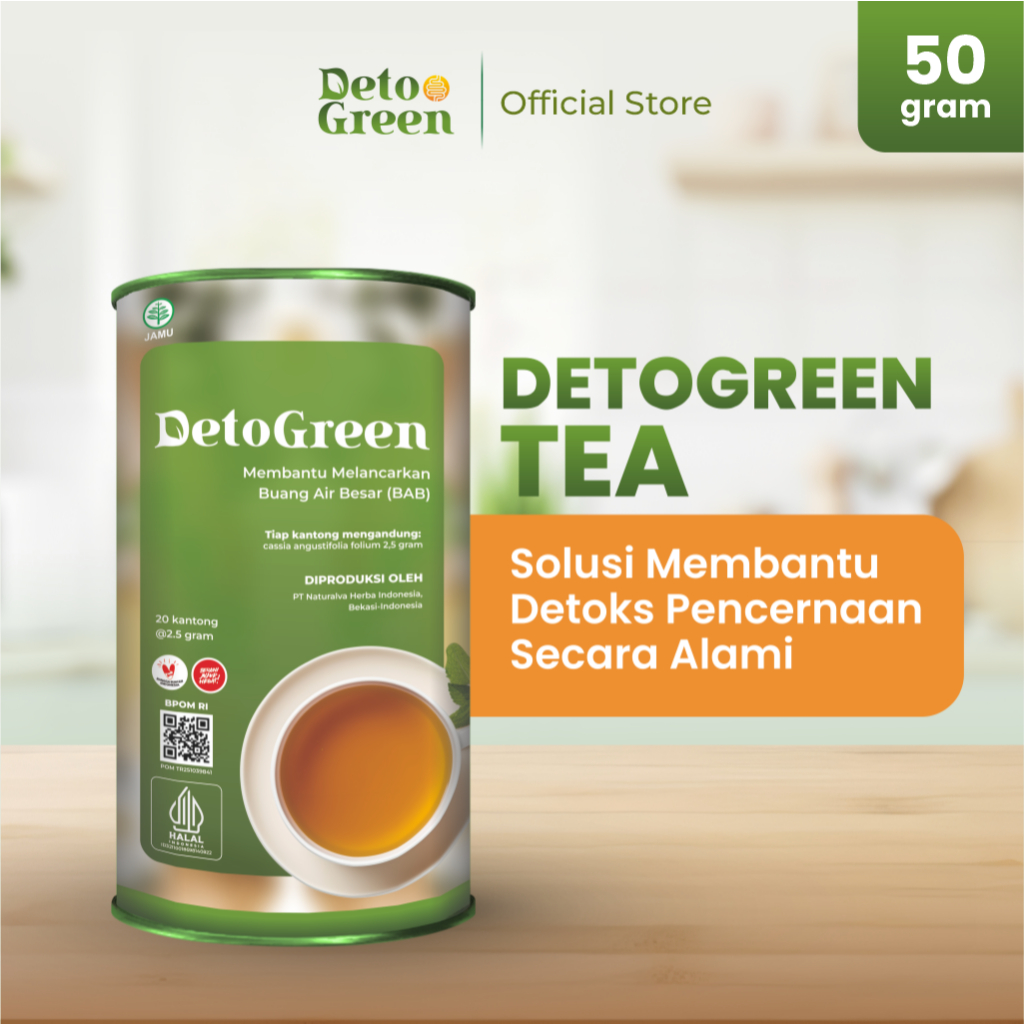 Jual DETOGREEN Teh Organik Detoks Sistem Pecernaan Untuk Usus Sehat isi ...