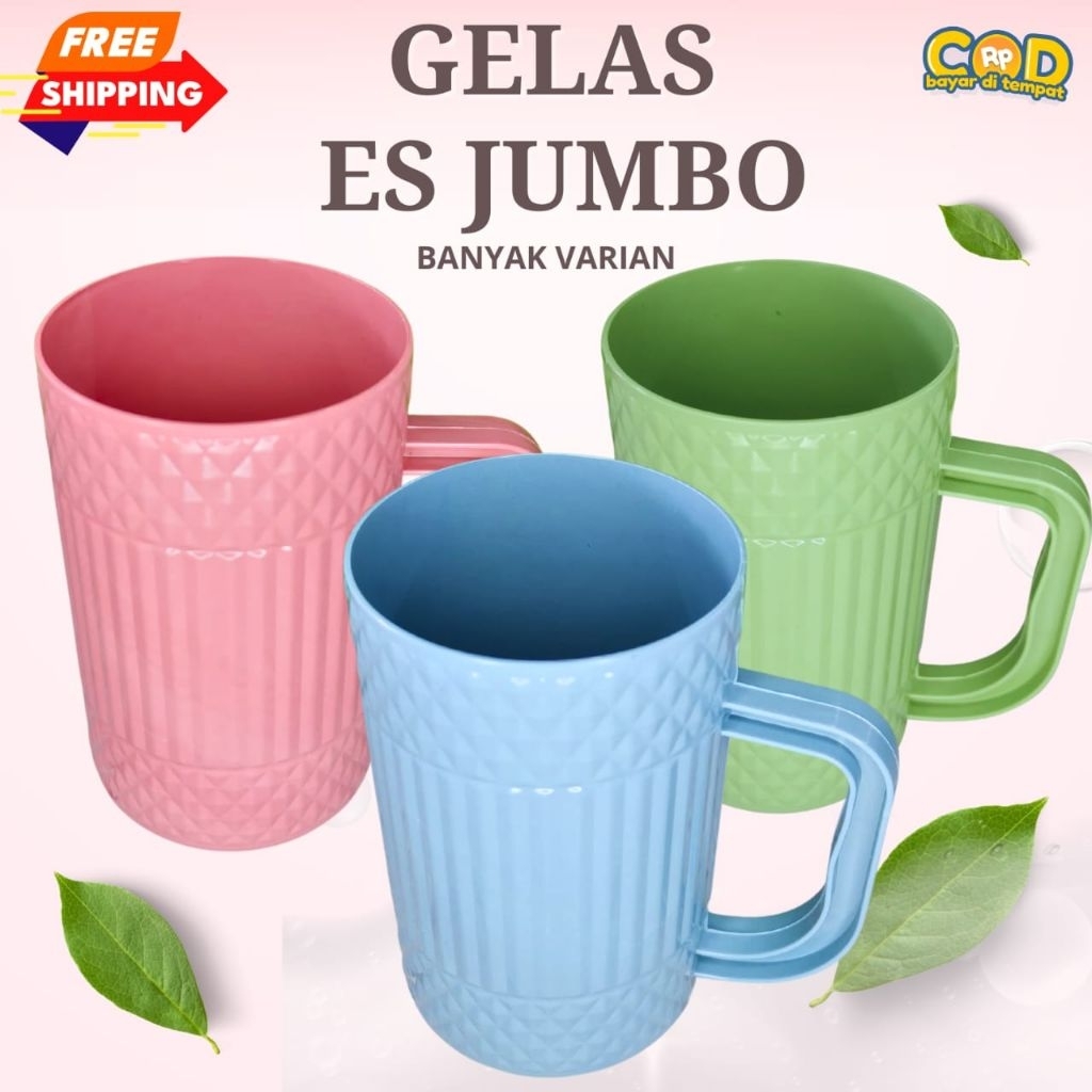 Jual Gelas Es Jumbo Diamond Warna 700ML (made in china) 1 PCS | Shopee ...