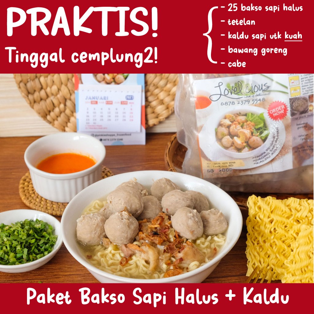 Jual Paket Baso Bakso Sapi Halus Kaldu Beef Broth Frozen food makanan ...