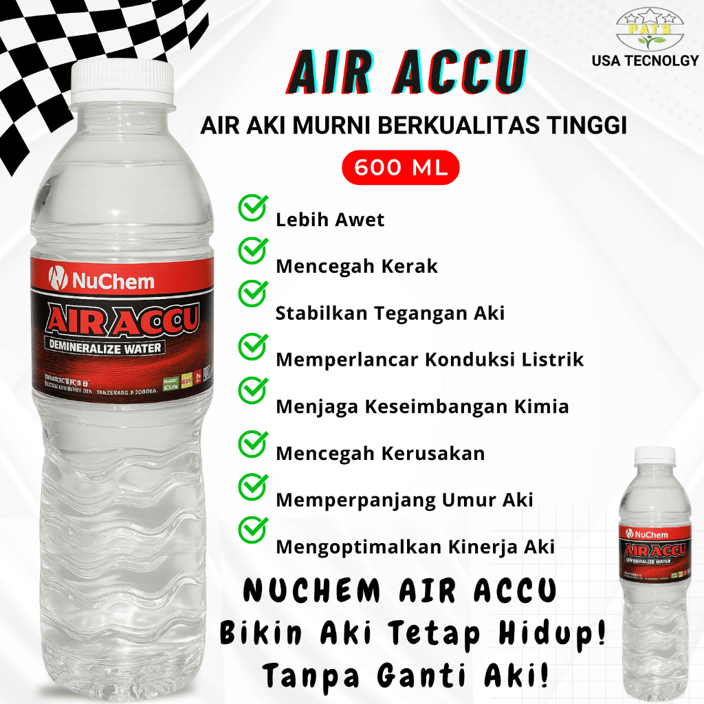 Jual NuChem Air Aki 600ml – Isi Ulang Aki Basah Mobil Motor, Jaga ...
