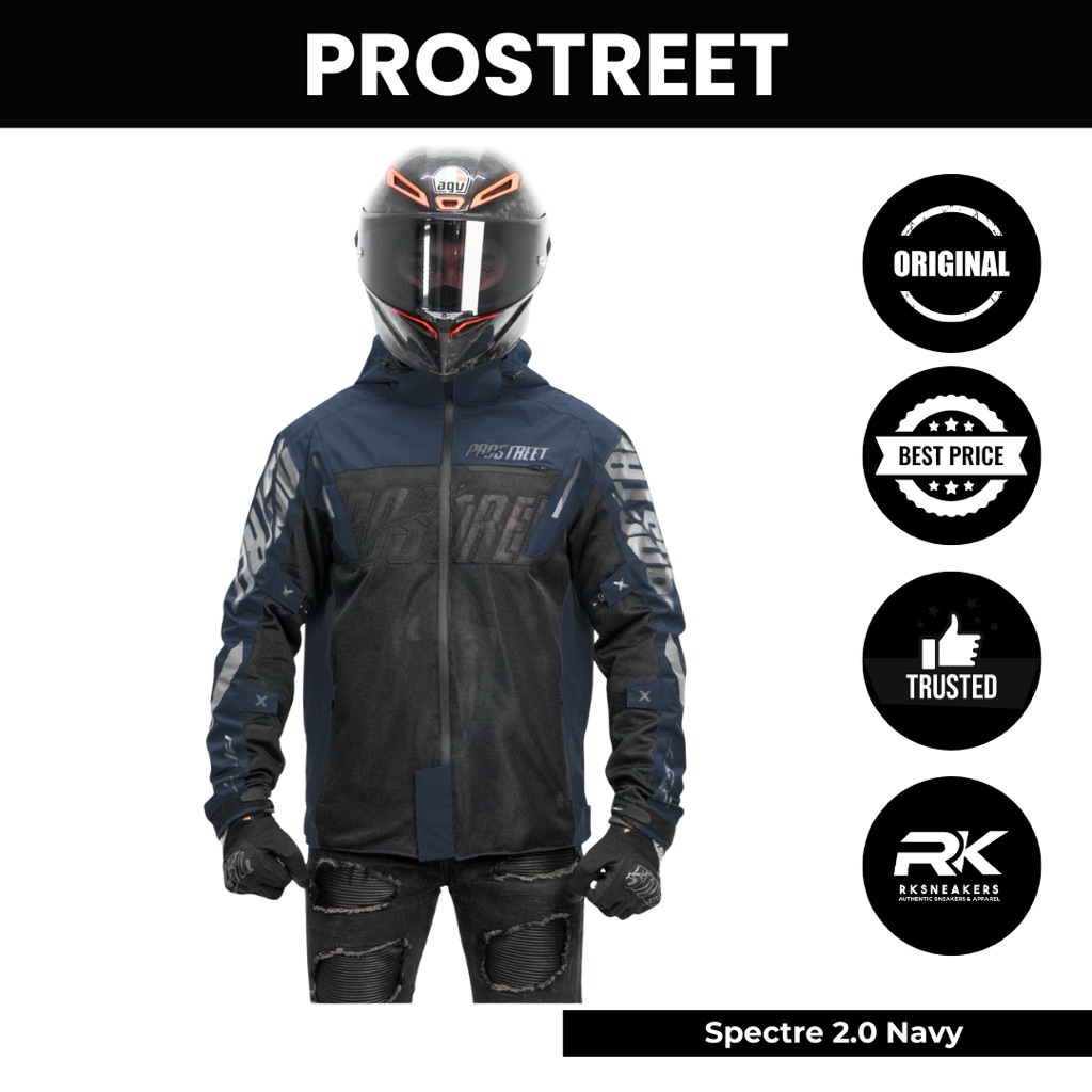 Jual Jaket Prostreet Spectre 2.0 Navy (Include Protector) 100% ...