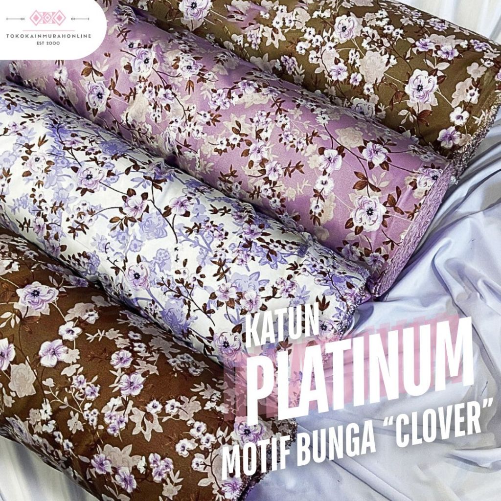 Jual Kain Katun Platinum Jepang Printing Original 100% Motif Bunga ...