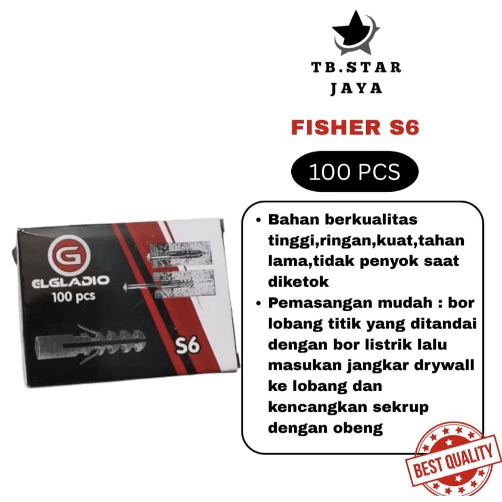Jual FISHER S6 ELGLADIO / FISHER M6 1 DUS 100 PCS | Shopee Indonesia
