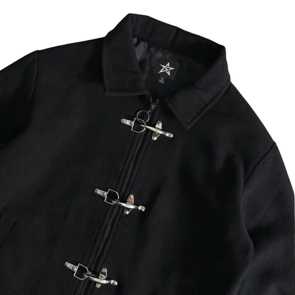 Jual Sai - Corazon Fireman Clasps Style Work Jackets Canvas Boxy Outer ...