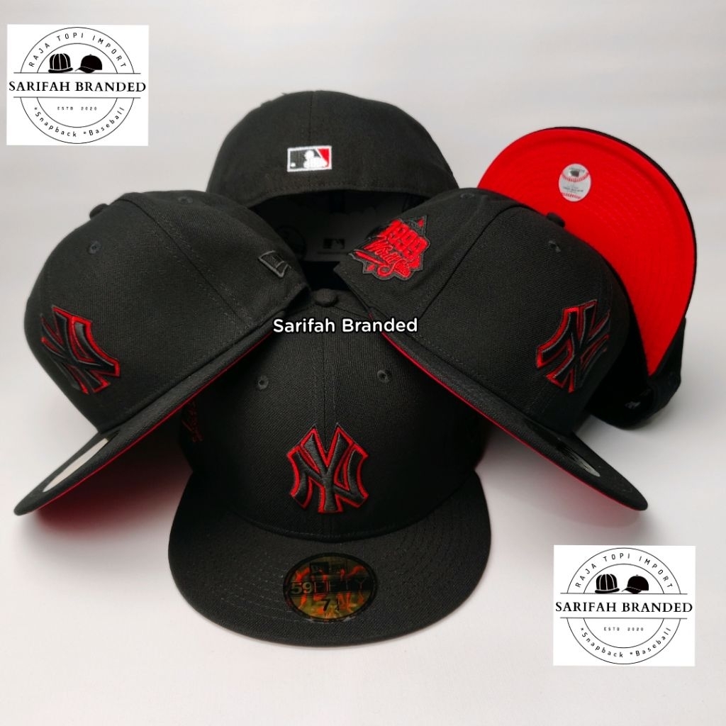 Jual Topi Build Up NY WS 1999 Hitam List Merah AA+ Import | Shopee ...