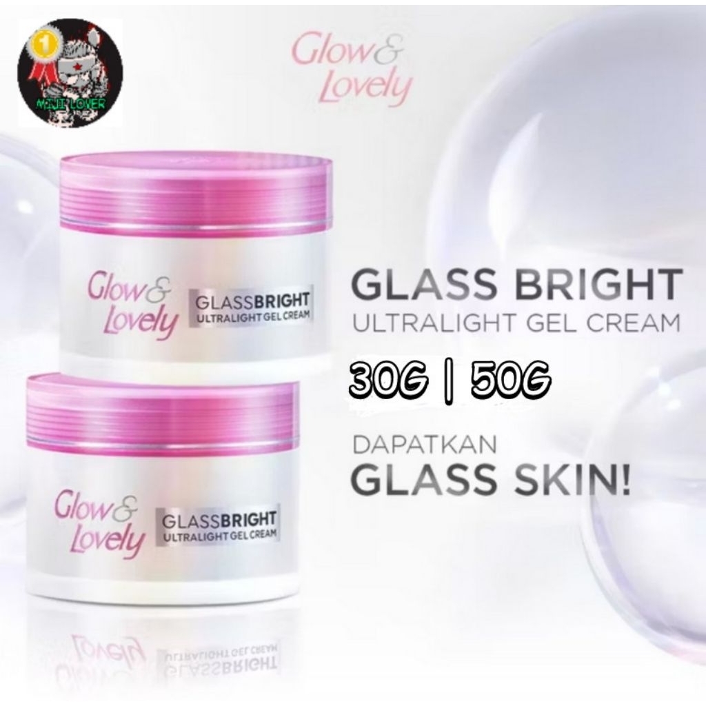Jual Glow & Lovely Glassbright Ultralight Gel Cream Light Moisturizer ...