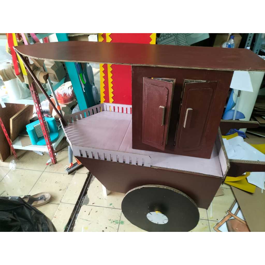 Jual Gerobak sate tinggi 1,2 m panjang 1,2 m, kreasi DIY pentas seni ...