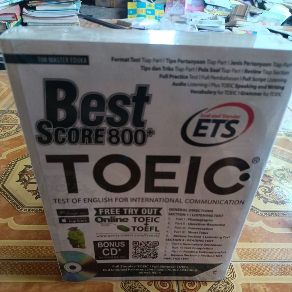 Jual BEST SCORE 800 + TOEIC ,TEST OF ENGLISH FOR INTERNATIONAL ...