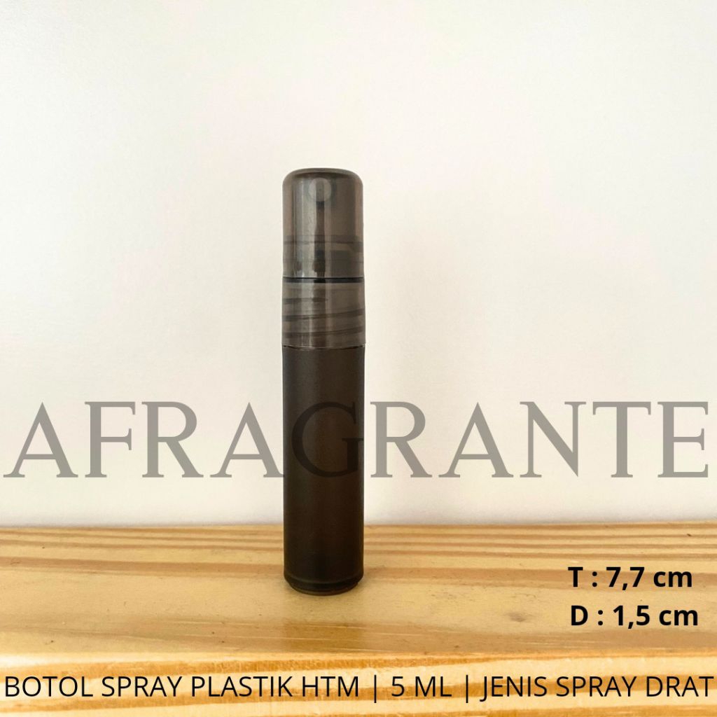 Jual botol spray plastik 5 ml hitam drat ecer/ botol travel size 5 ml ...