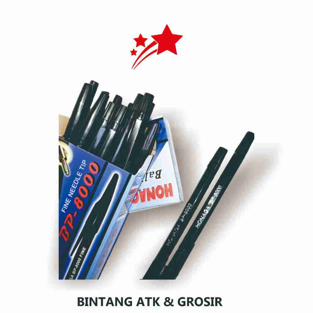 Jual (1 PACK=12 PCS) Bulpen HONAGA/ Bulpen Honaga BP-8000/ Bulpen ...