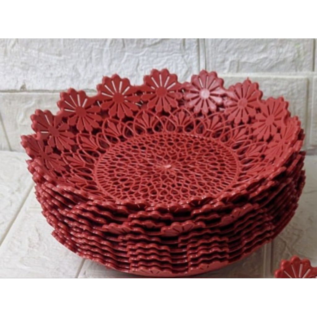 Jual Piring Bunga Tebal 1 lusin isi 12 pcs | Shopee Indonesia