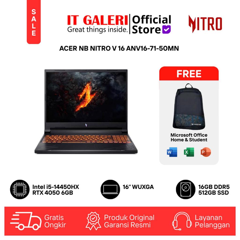 Jual ACER NB NITRO V 16 ANV16-71-50MN NH.QTNSN.002 | CI5-14450HX/16GB ...