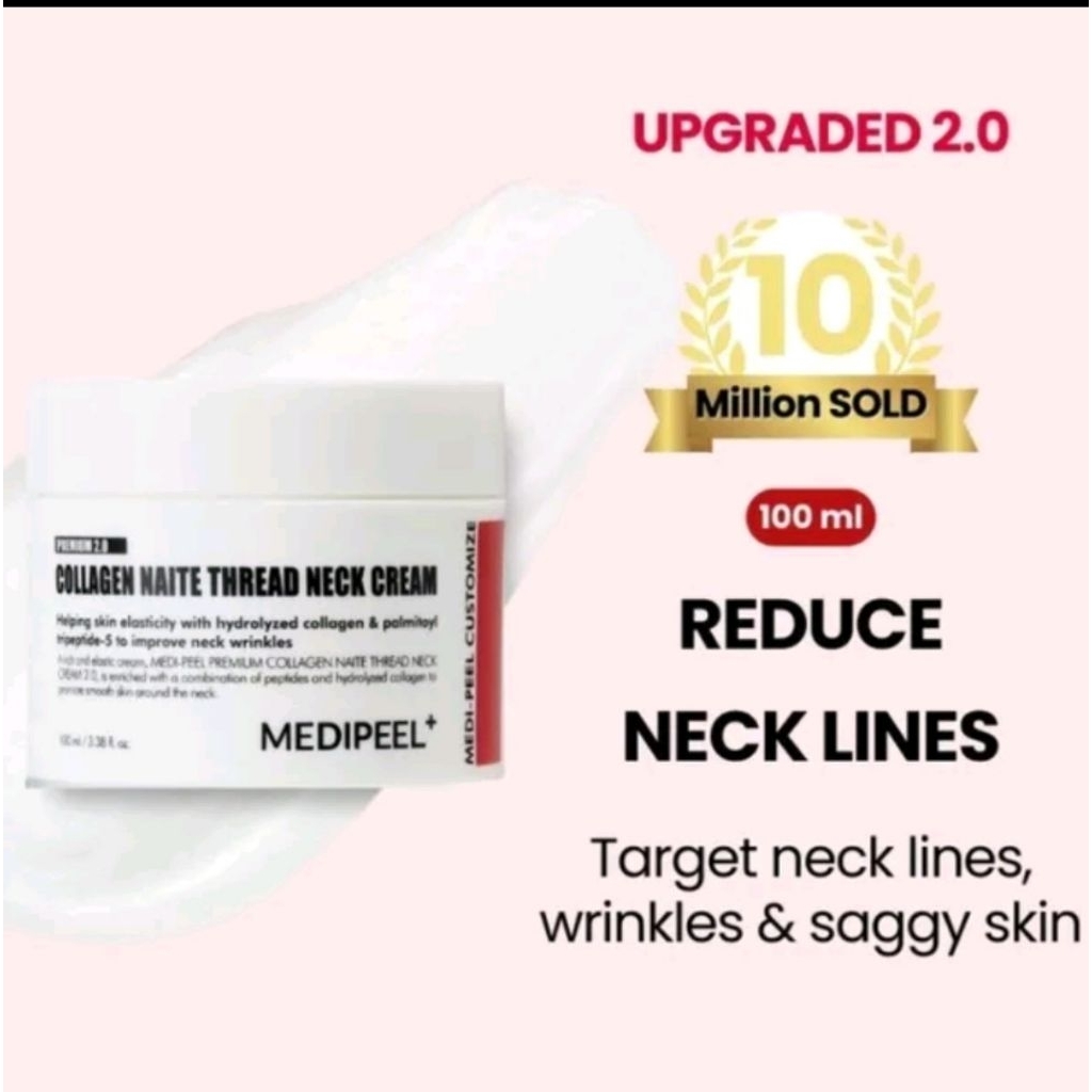 Jual MEDIPEEL collagen naite thread neck cream 100 ml | Shopee Indonesia