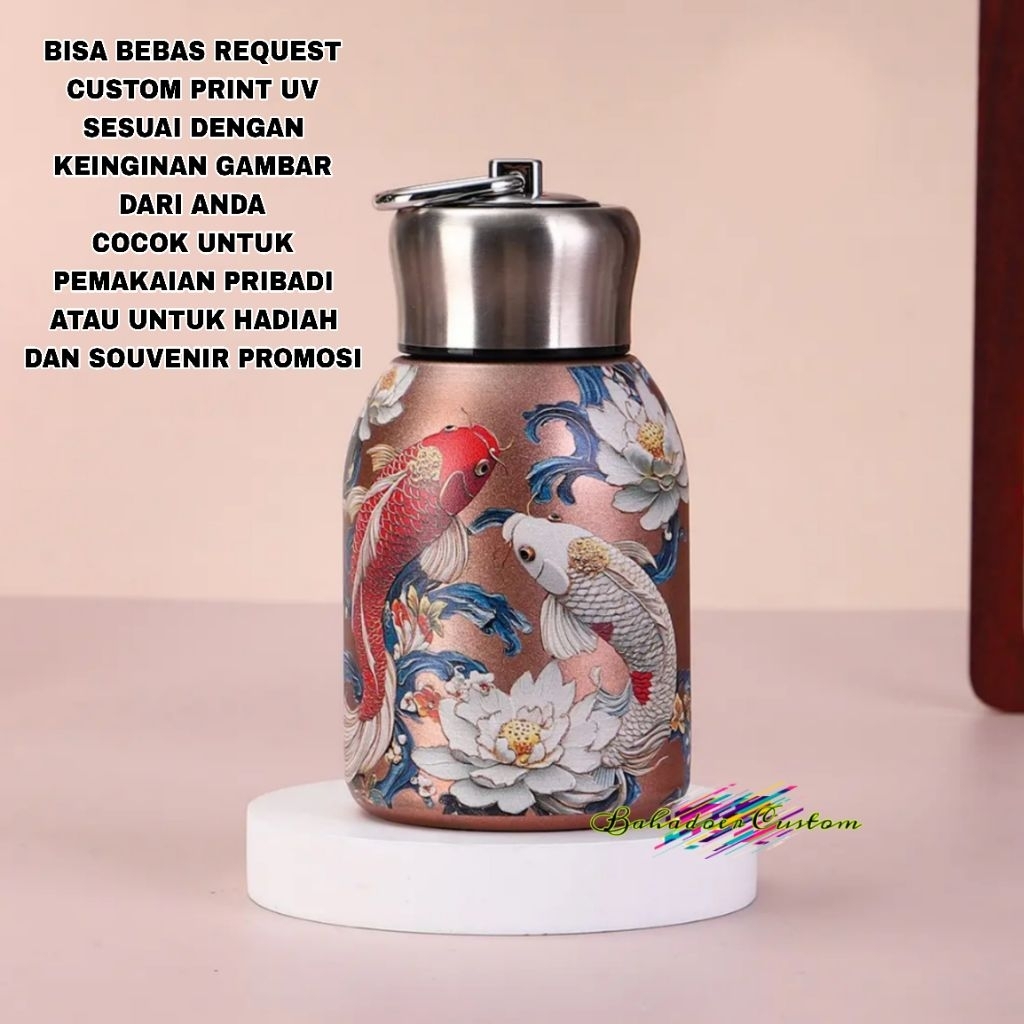 Jual BOTOL MINUM UNIK SPORTY PORTABLE STAINLESS STEEL 300ML CUSTOM UV ...