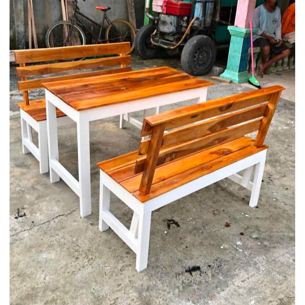 Jual meja caffe ,meja warkop,Meja makan full bahan kayu jati | Shopee ...