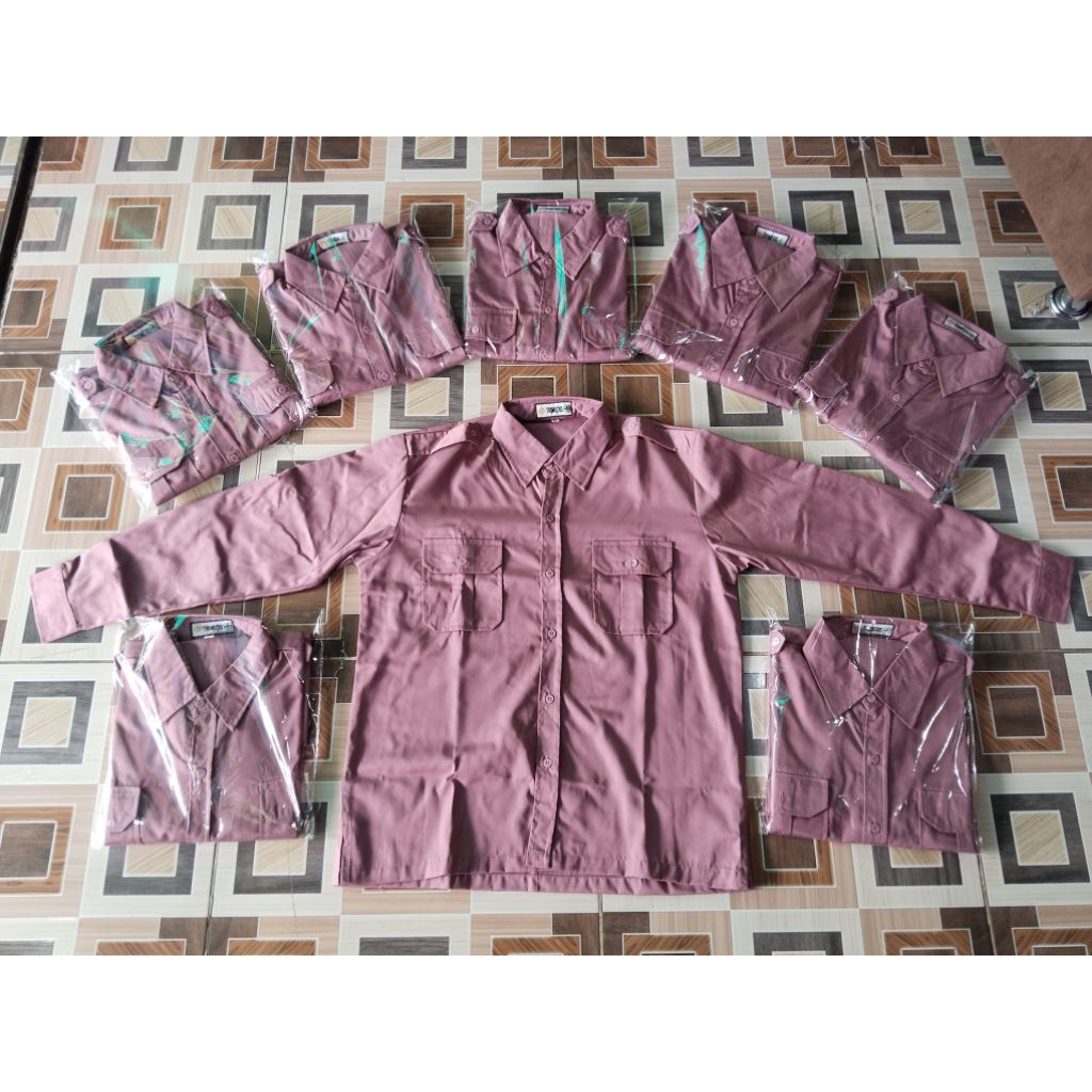 Jual kemeja pdh kemeja tactical lengan panjang PINK DUSTY | Shopee ...