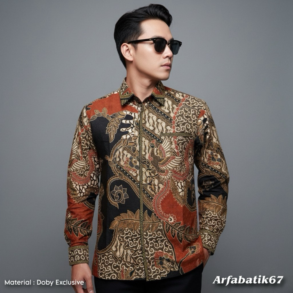 Jual EXCLUSIVE SMOCK DOBY FREE BOX - Kemeja batik pria smock exclusive ...