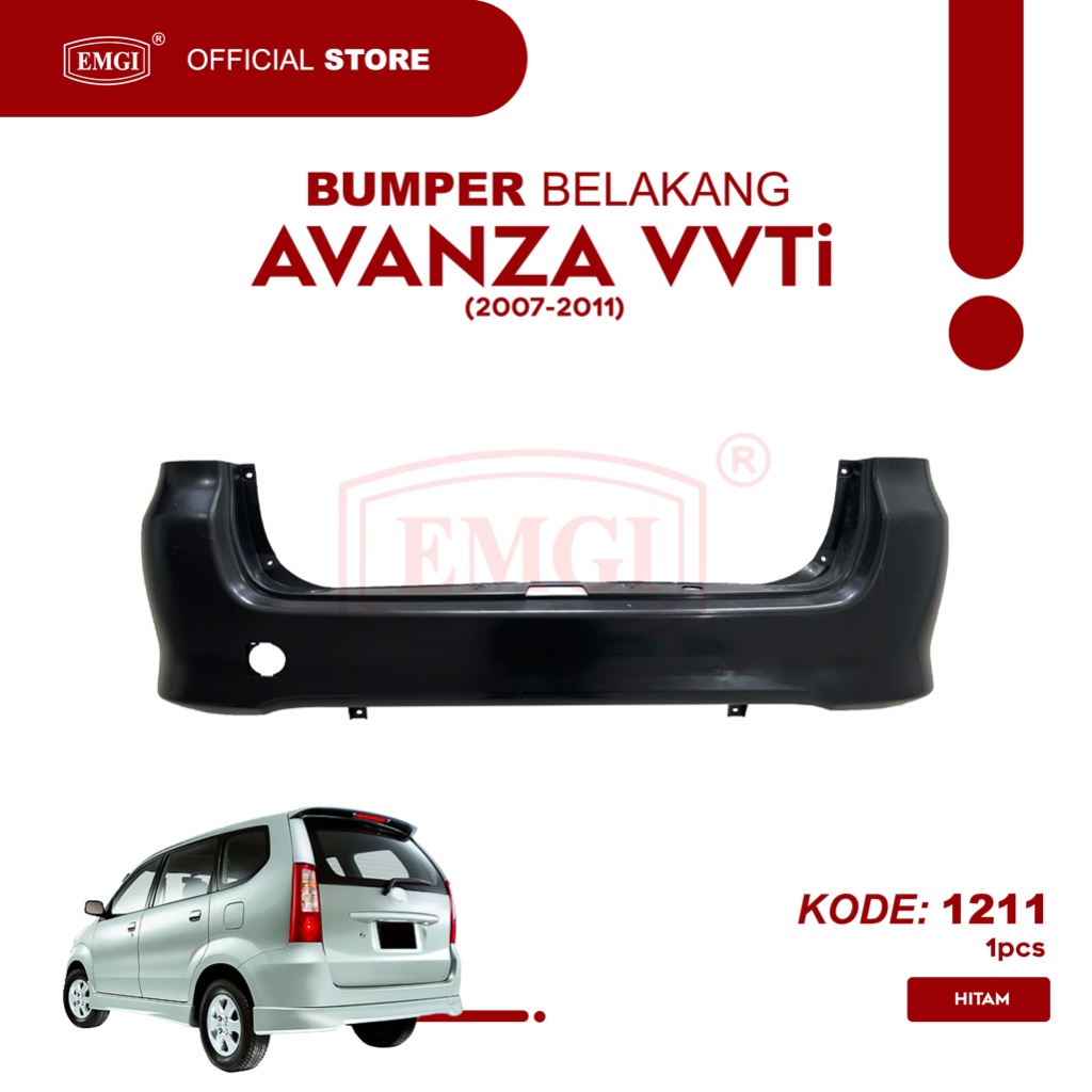 Jual EMGI - Bumper Belakang Avanza VVTi 2007 2008 2009 2010 2011 HITAM ...