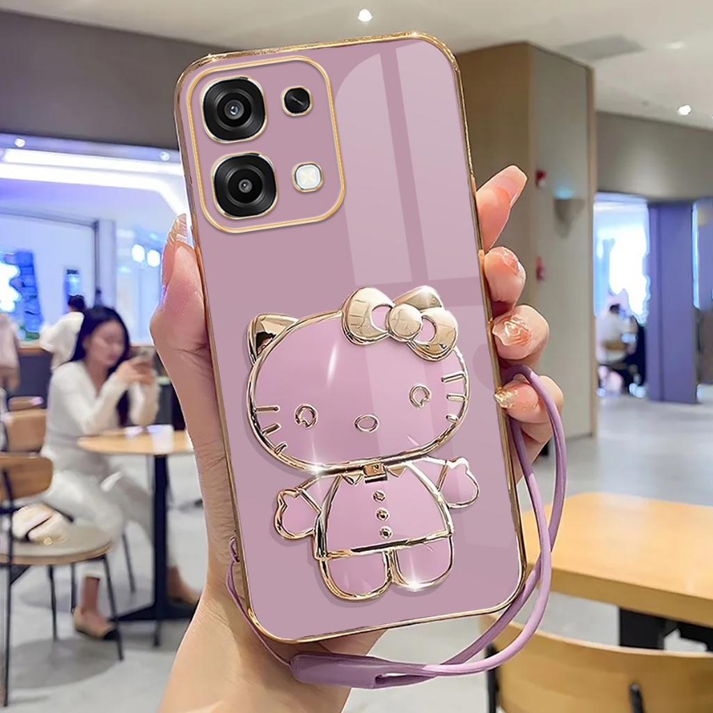 Jual Soft Case Oppo A6 Pro 4G, A6 Pro 5G Case Stand Holder Mirror ...