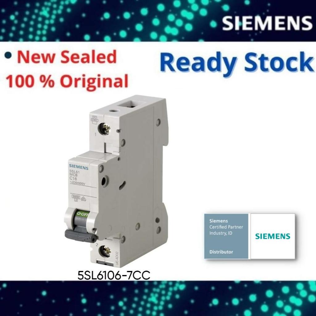 Jual SIEMENS 5SL6106-7CC MCB 6 A Miniature Circuit Breaker 230/400 V ...