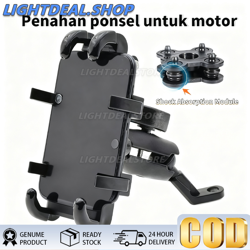 Jual COD Holder Stang Motor Handle Mirror Ponsel / Holder Hp Motor ...