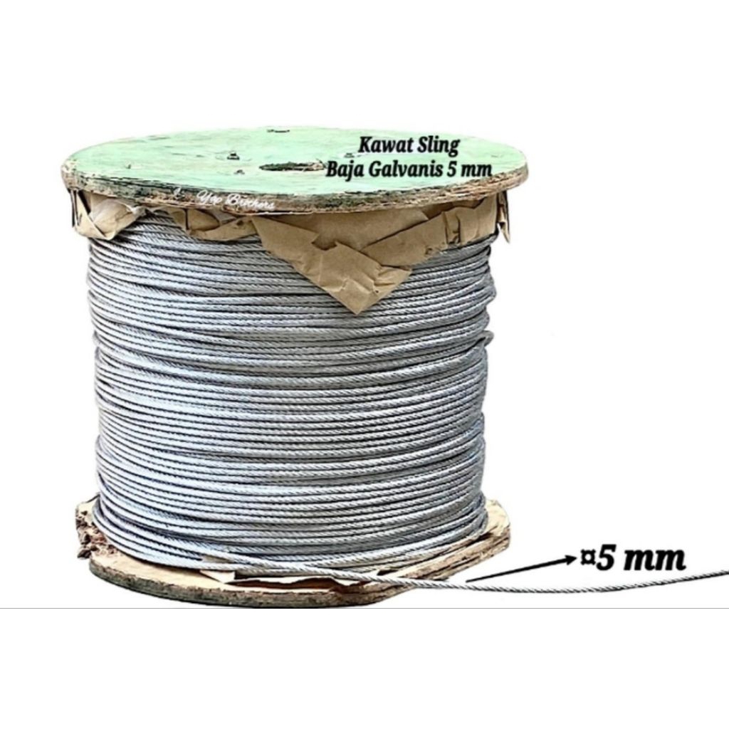 Jual kawat seling platting galvanis wire rope tali baja slink plating ...