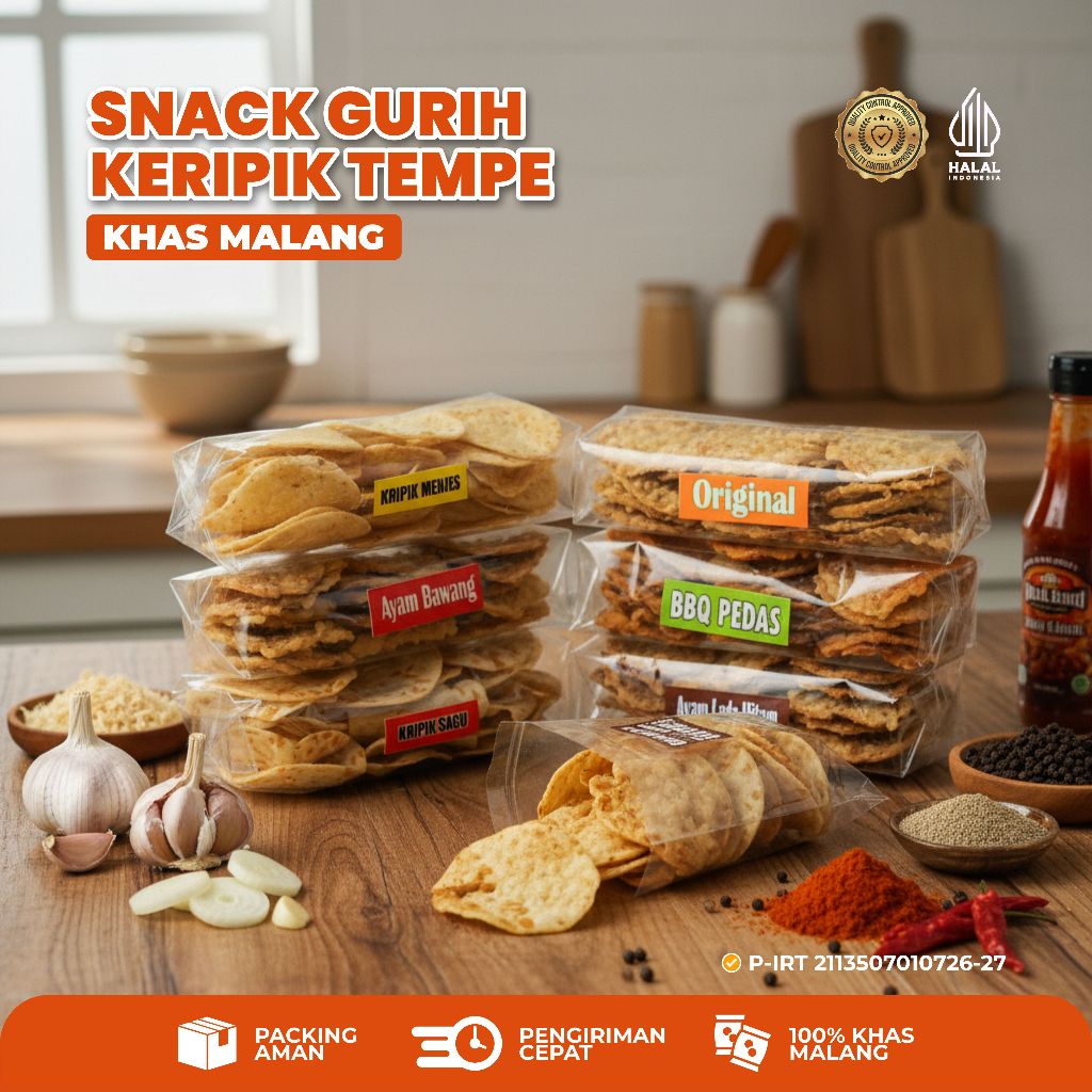 Jual Keripik Tempe Aneka Rasa Khas Malang Premium - Cemilan Renyah Oleh ...