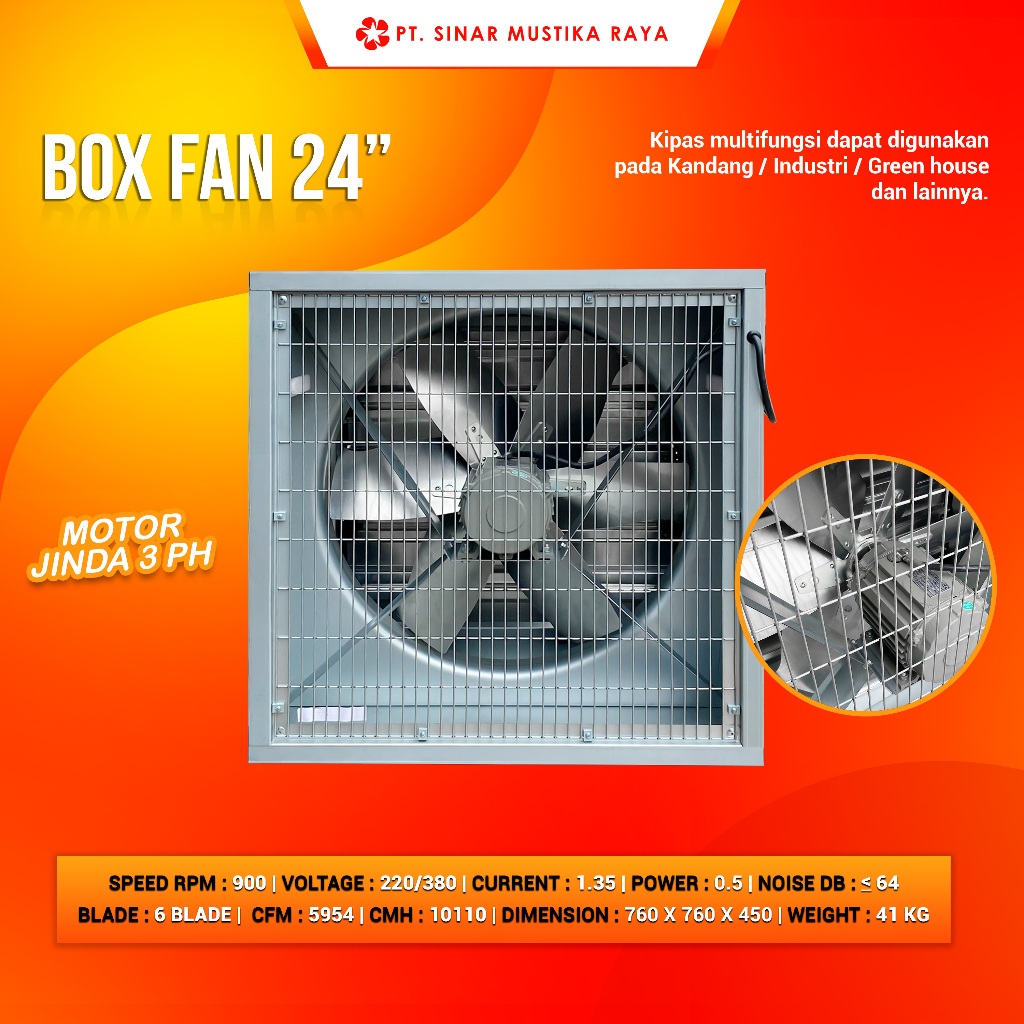 Jual KIPAS INDUSTRI NEWLINE BOX FAN 24 INCH 3 PHASE MOTOR JINDA ...