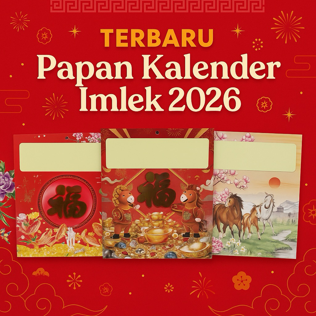 Jual TERBARU Papan Kalender Imlek Shio Kuda 2026 / Tatakan Kalender ...