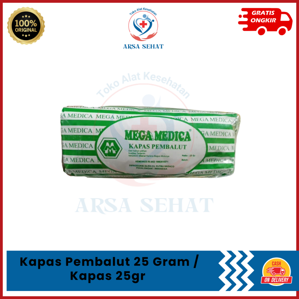 Jual Kapas Pembalut 25 Gram / Kapas 25gr / Kapas 25 Gr / Kapas 25 Gram ...