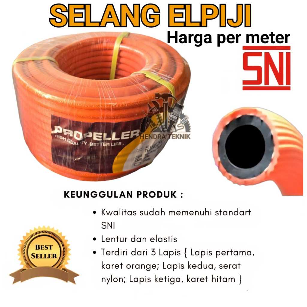 Jual ORIGINAL SELANG GAS LPG TEBAL 3 LAPIS SELANG KOMPOR SELANG ELPIJI ...