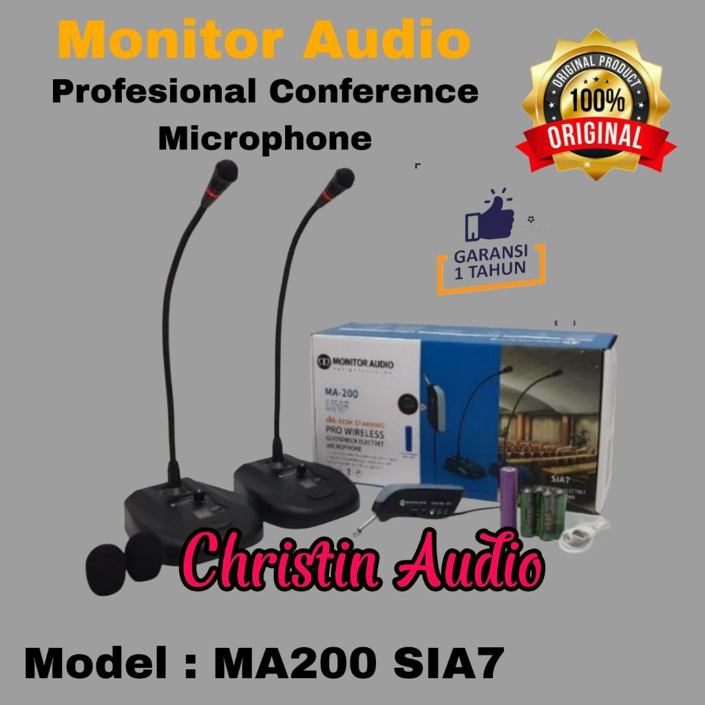Jual Mic Wierless Conference / Mic Podium / Mic Meja Monitor Audio ...