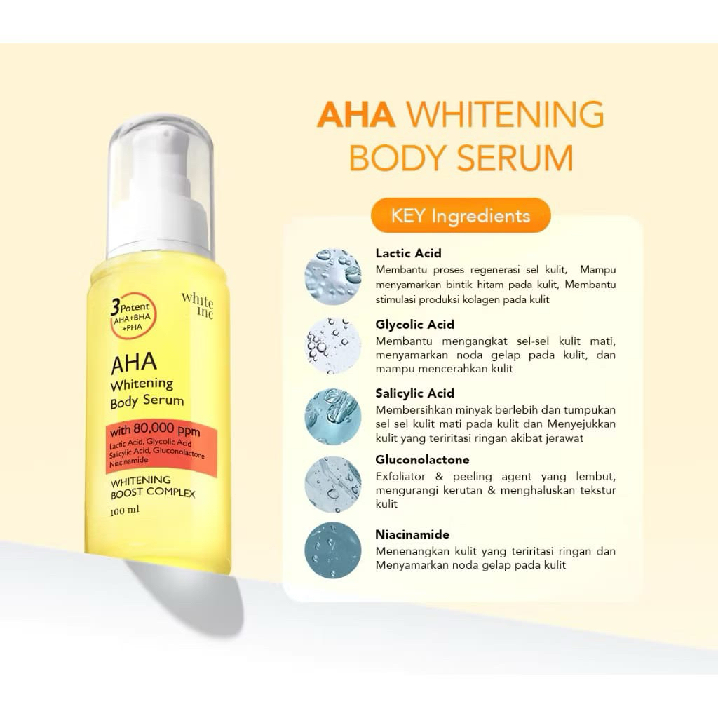 Jual White Inc Aha Body Serum to Whitening & Moisturising - Handbody ...