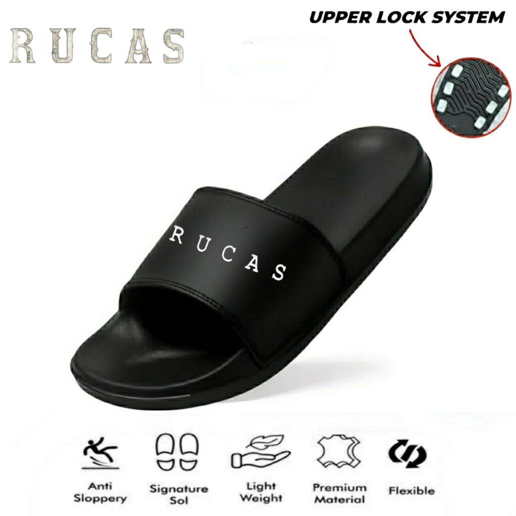 Jual Sandal Slide Pria Wanita Sandal Slop Rucas Upper Loke Sistem ...