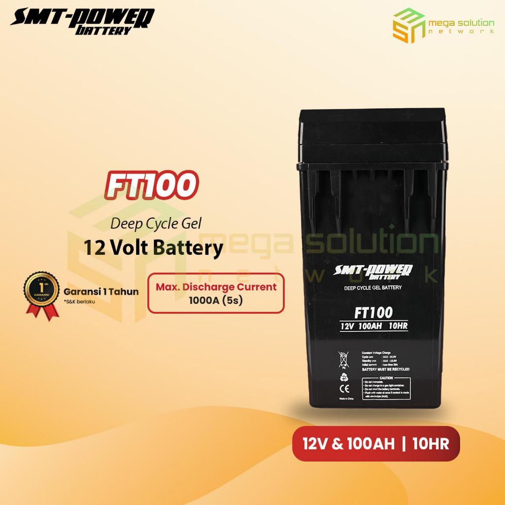 Jual BATTERY KERING FRONT TERMINAL SMT POWER 12V 100AH 10HR-FT100 ...