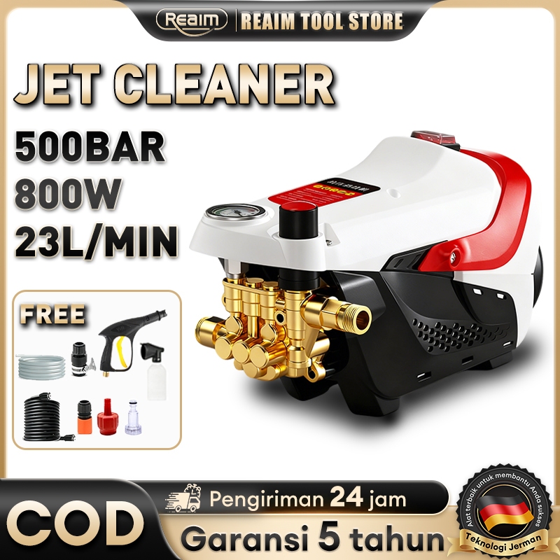 Jual Reaim jet cleaner mesin semprotan kencang 800W 450bar cuci mobil ...