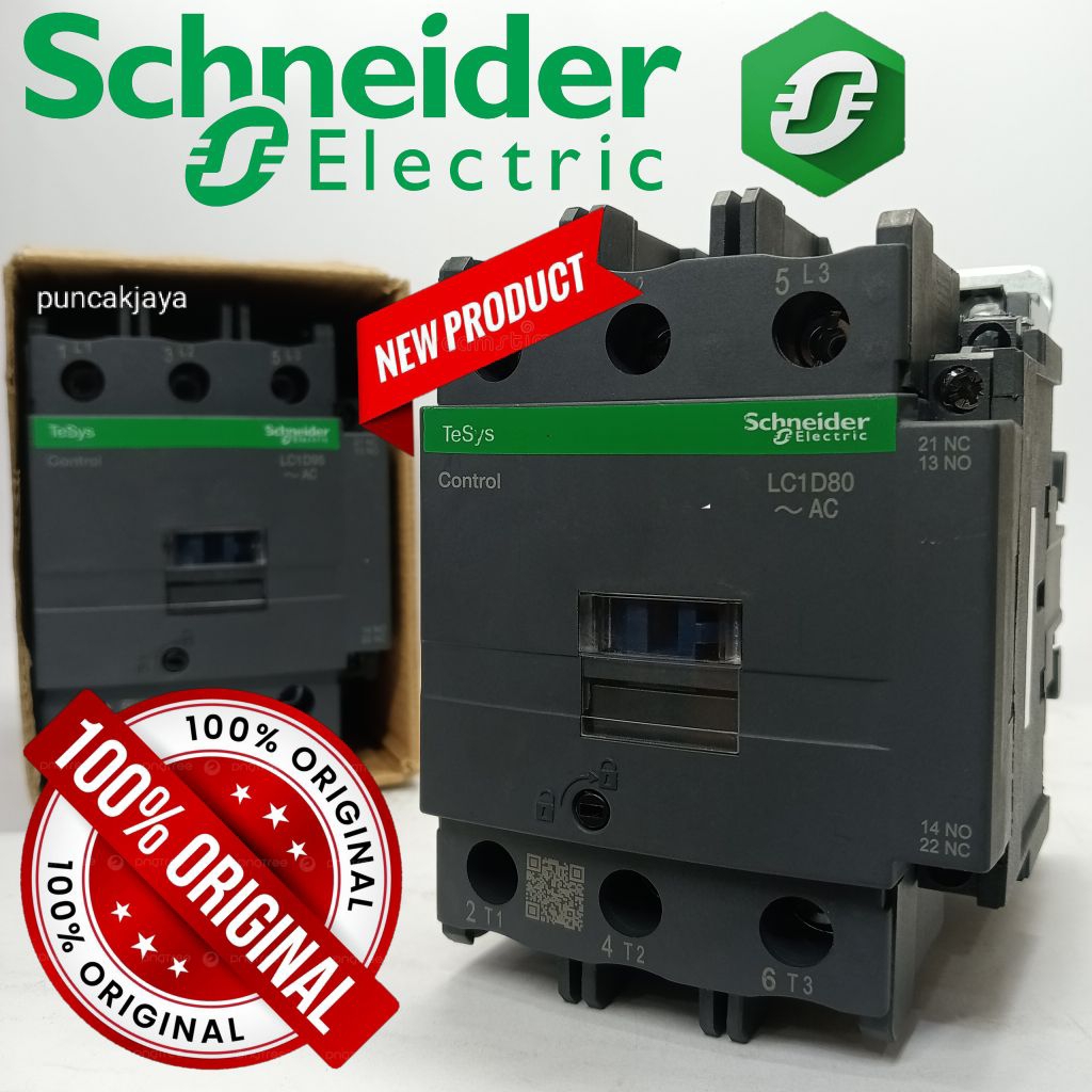 Jual contactor/kontaktor schneider LC1D80M7 lc1d80m7 220VAC 125A 3P ...