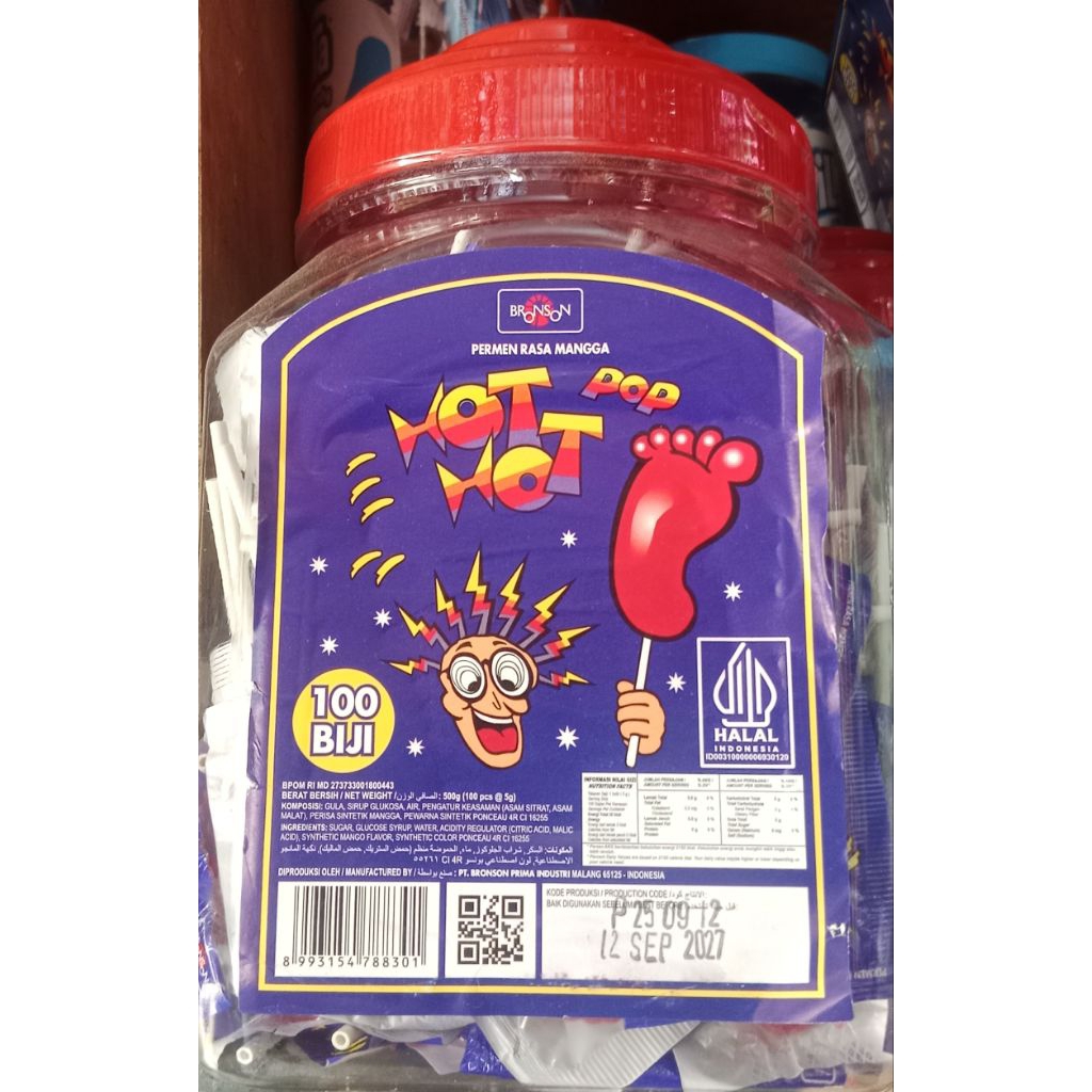 Jual PERMEN HOT HOT LOLY KAKI PER 1 TOPLES ISI 100 PCS HARGA LEBIH ...