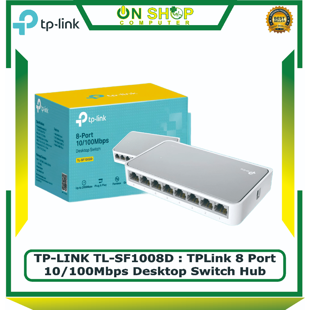 Jual TP-LINK TL-SF1008D : TPLink 8 Port 10/100Mbps Desktop Switch Hub ...