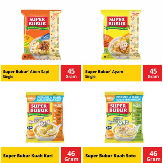 Jual Super Bubur Sachet Aneka Rasa | Shopee Indonesia