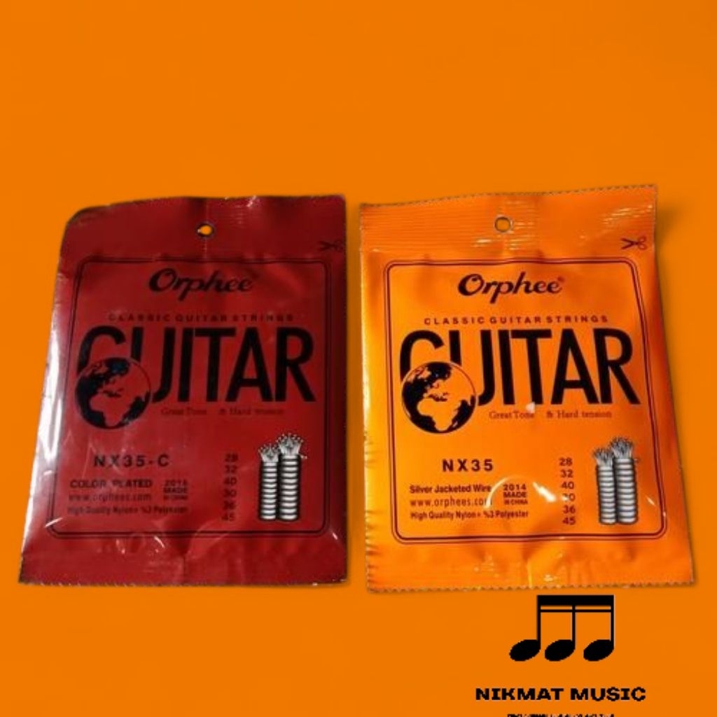 Jual Senar Gitar Klasik Nylon Hard Tension Original Orphee , clear ...